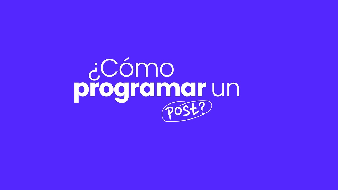 ¿Cómo programar un post? #creators - YouTube