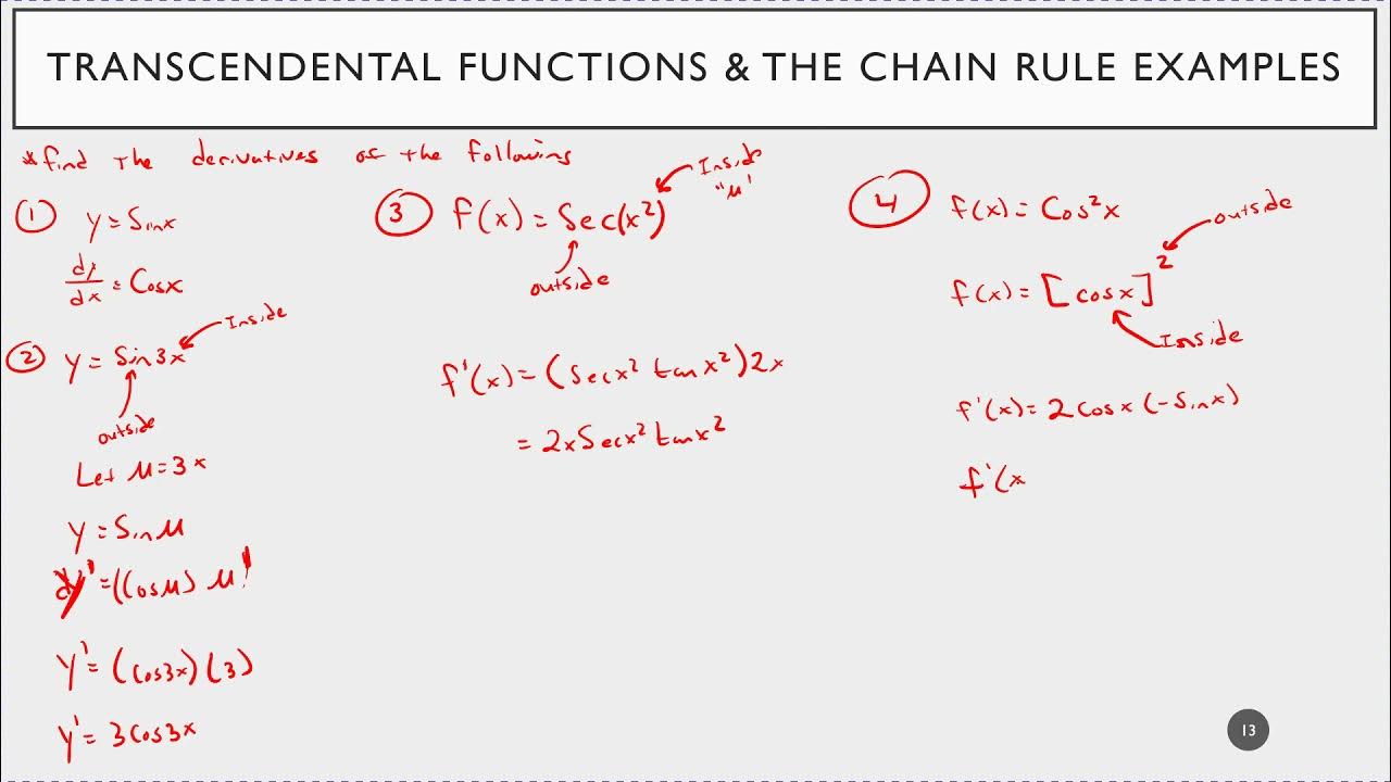 Transcendental Functions and the Chain Rule - YouTube
