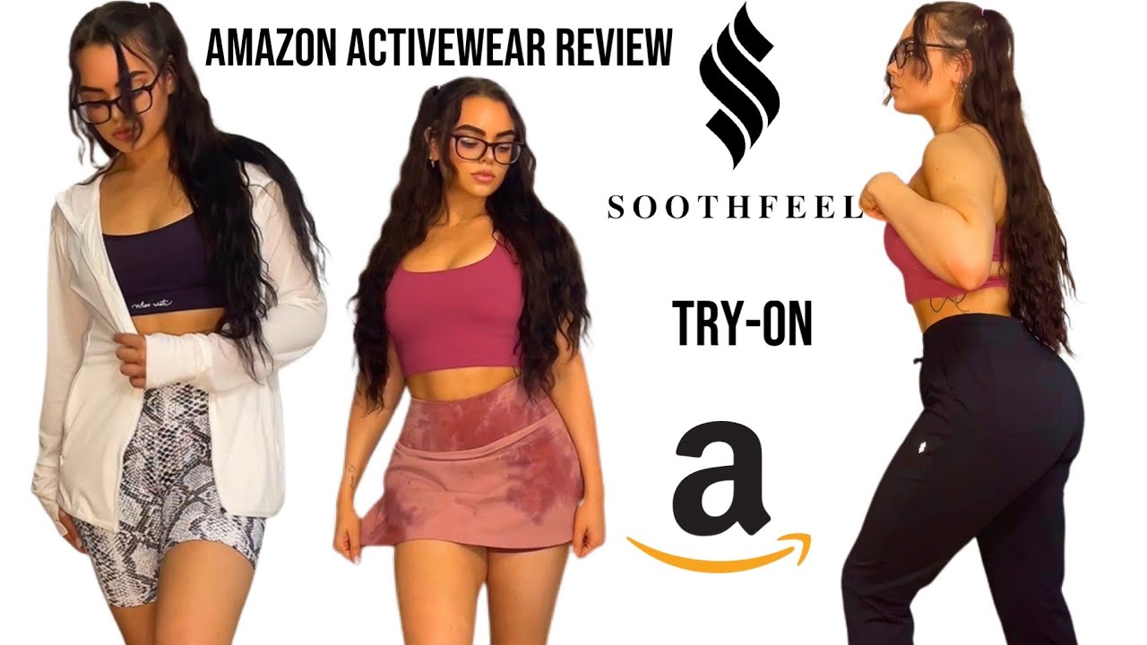 AMAZON ACTIVEWEAR REVIEW Ft. SOOTHFEEL *Affordable* + try on | shorts ...