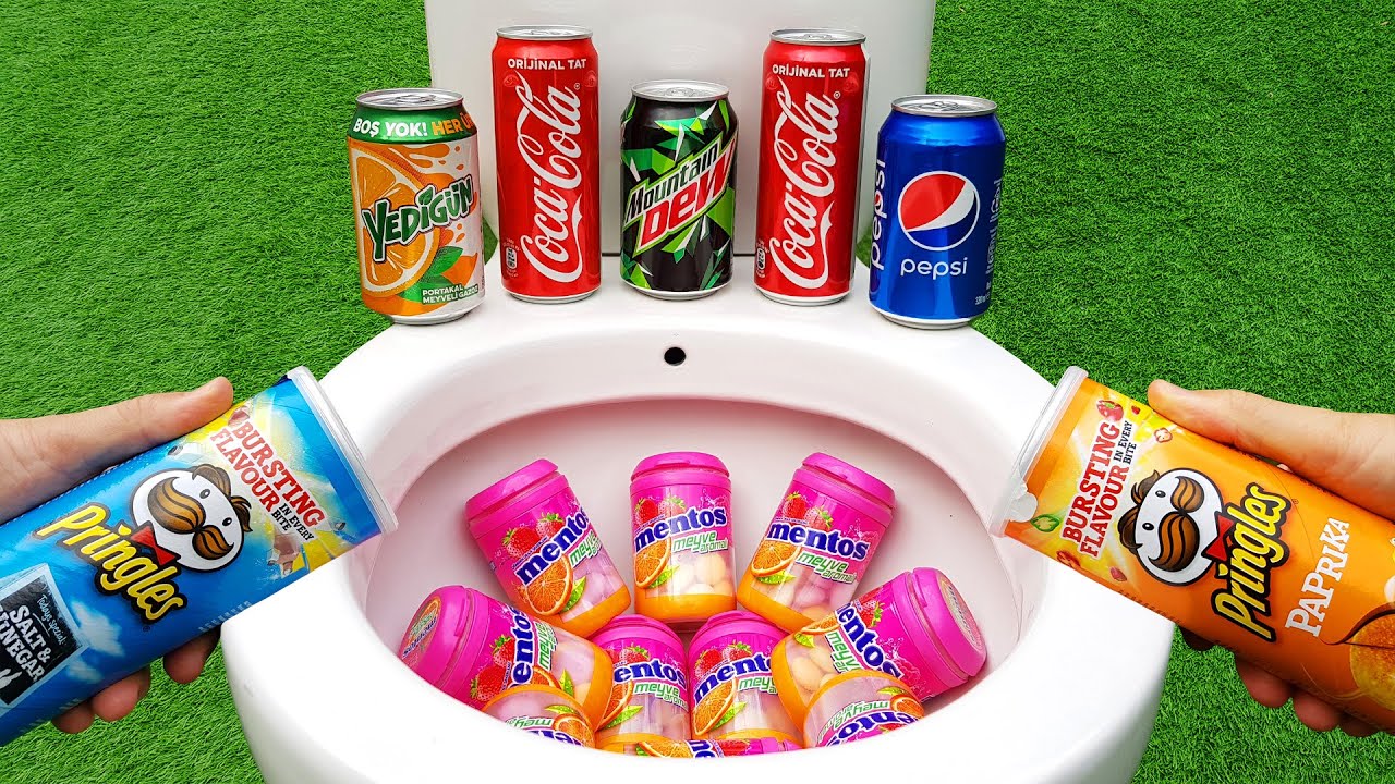 PRINGLES vs Double Cola, Fanta, Mtn Dew, Pepsi, Yedigün and Mentos vs ...
