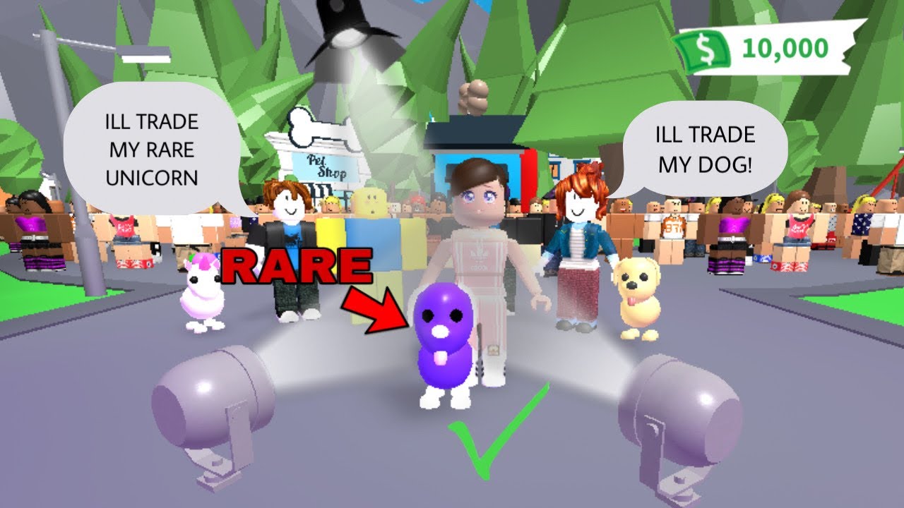 when the noob gets a rare pet (Adopt Me Funny Animation) - YouTube