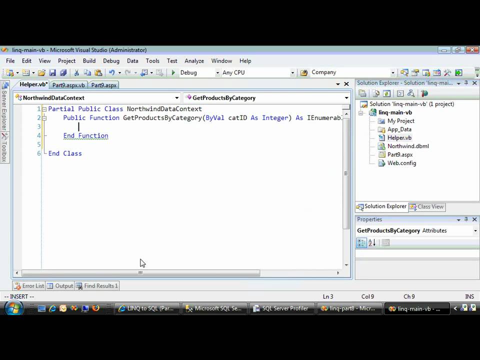 How To Execute Arbitrary Sql Using Linq To Sql Youtube