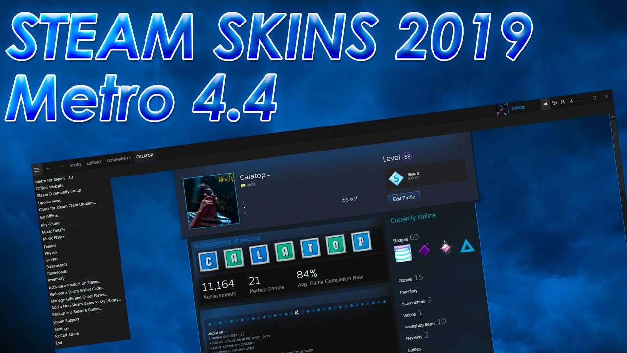 How to change steam skin/interface 2019 - YouTube