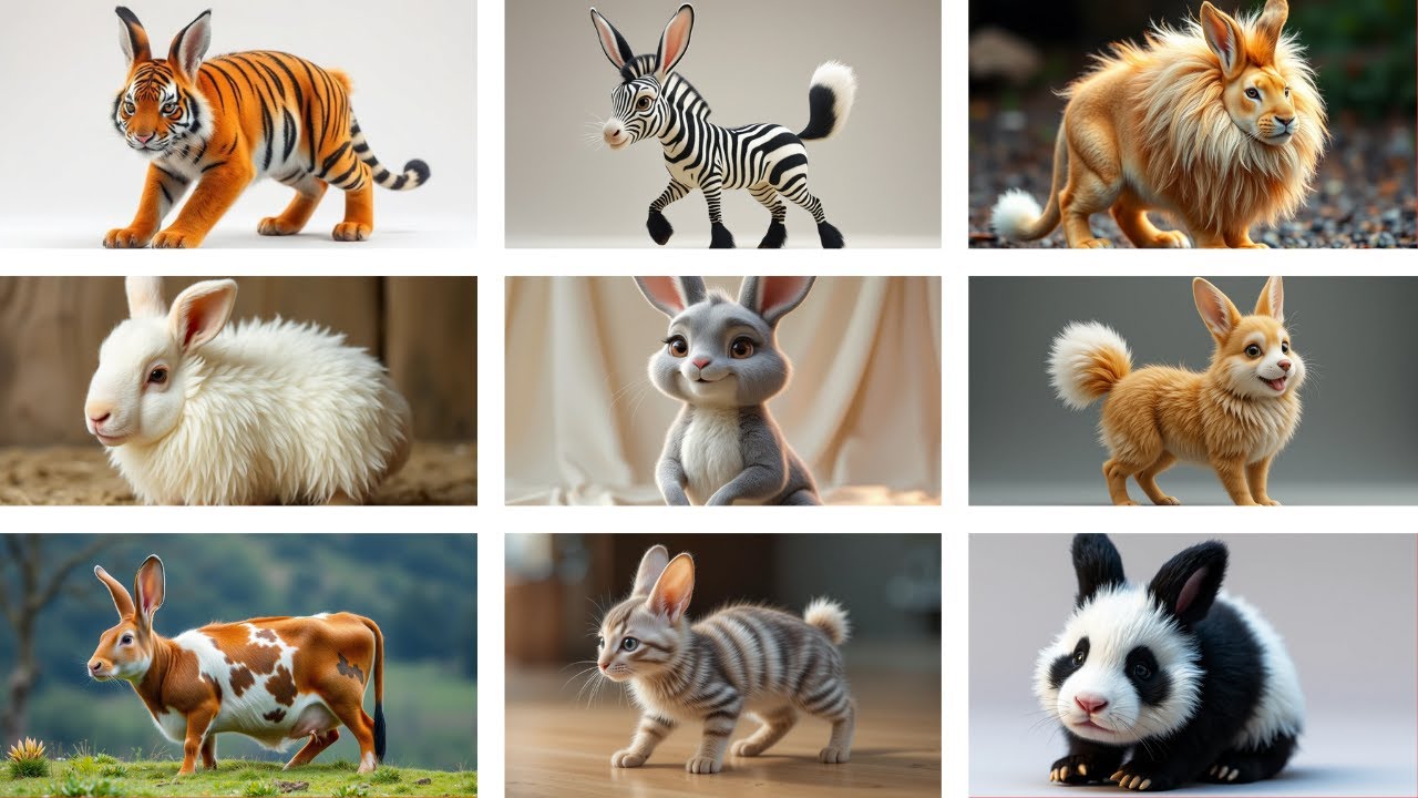 🐰 Unbelievable Animal Fusion Hybrids! 🔥 Rabbit Merged with Other ...