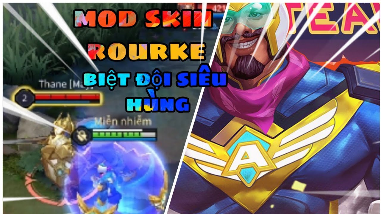 Mod skin rourke biệt đội siêu hùng có full âm thanh hiệu ứng chuẩn ...