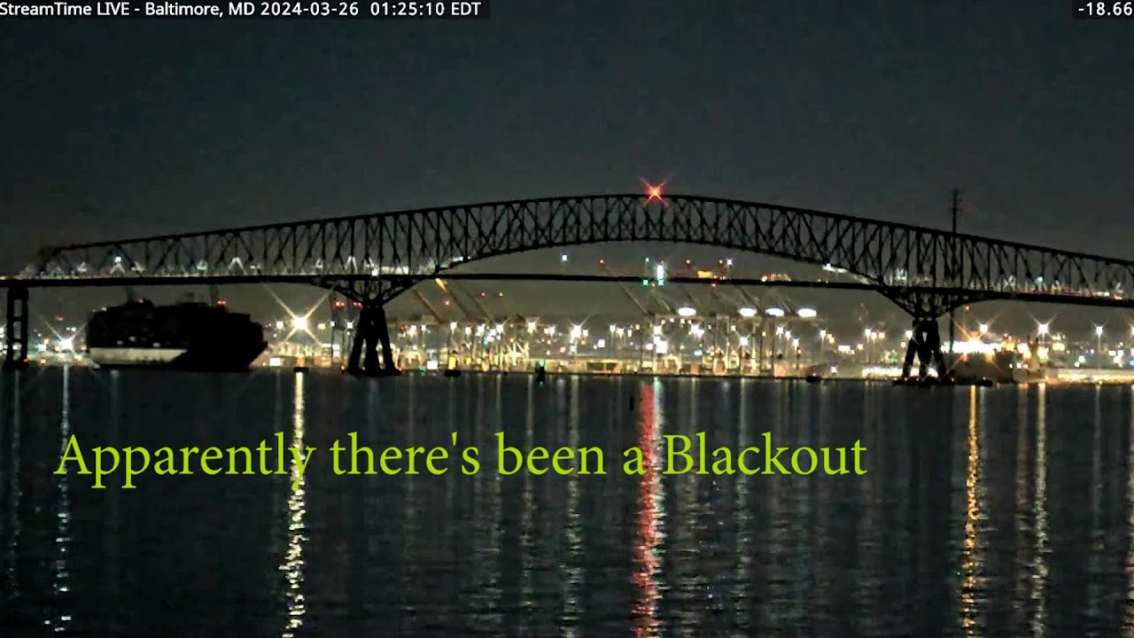 Blackout? Baltimore bridge collapses after cargo ship collision. - YouTube