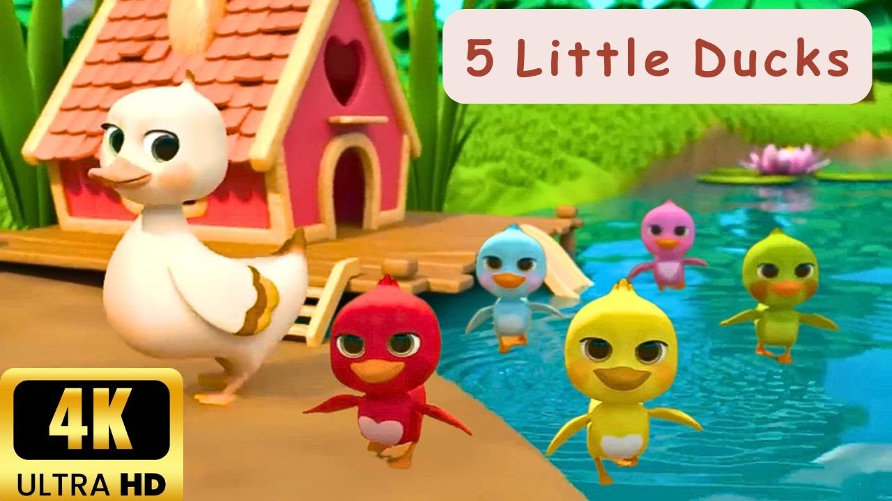 Five Little Ducks - Learn Colors Song | Nursery Rhymes & Children's ...