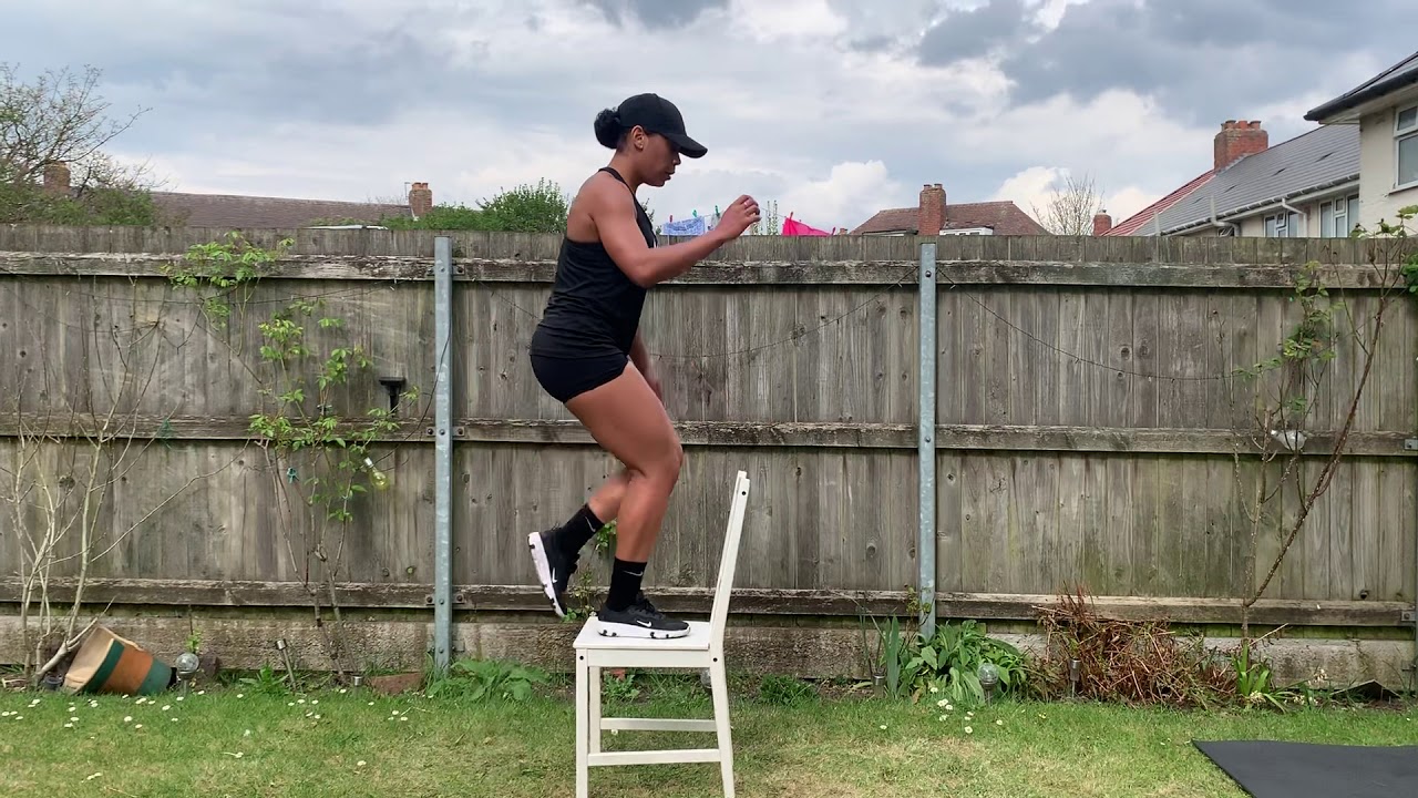 Alternating step up w/ high knee - YouTube