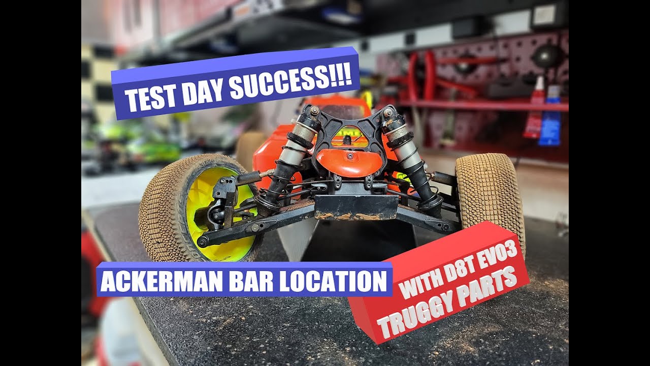 HB Racing D819RS test day using the truggy Ackerman bar...successful ...