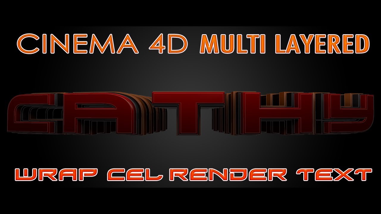 Multi Layered Wrap Cel Render Text | Cinema 4D Tutorial - YouTube