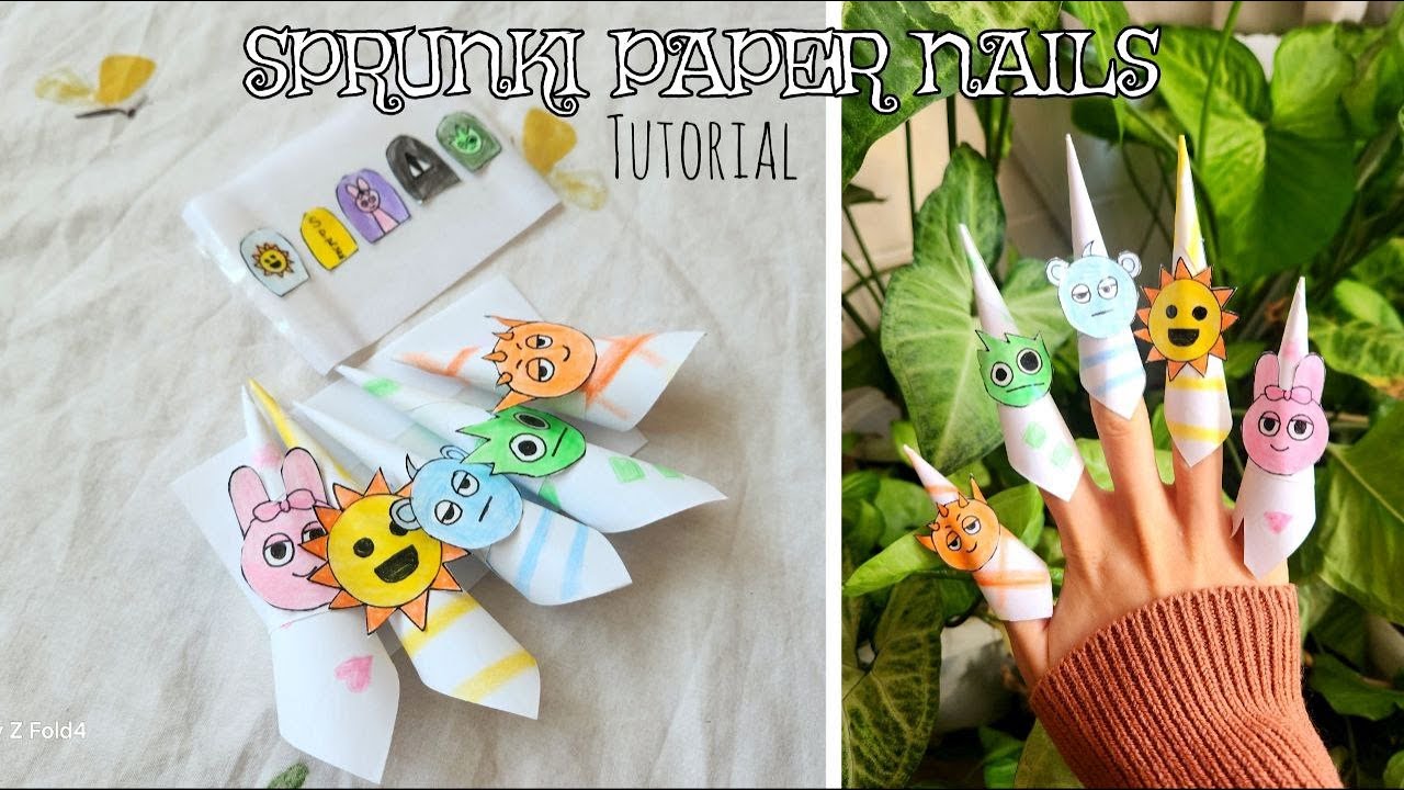 [DIY Papercraft💙] - Sprunki Paper Nails Blind Bag Opening😱 | Tutorial 🫧 ...