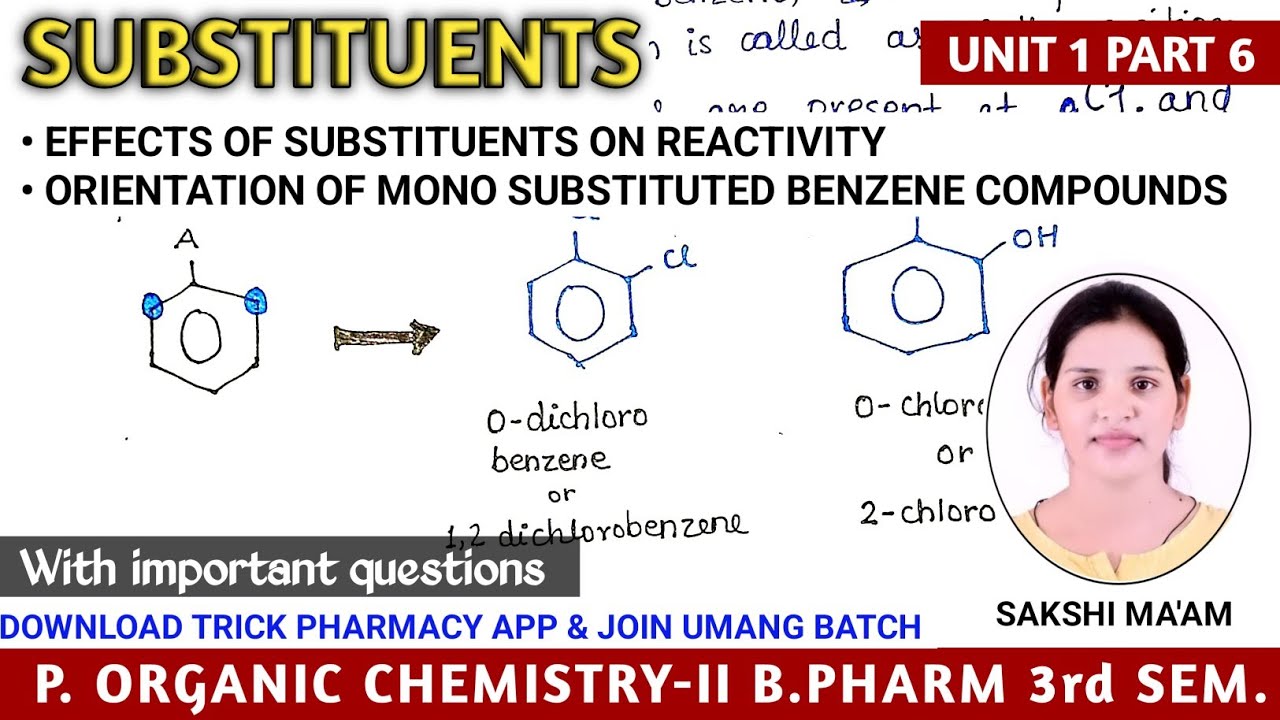 Substituents | Effects of substituents on Reactivity and orientation of ...