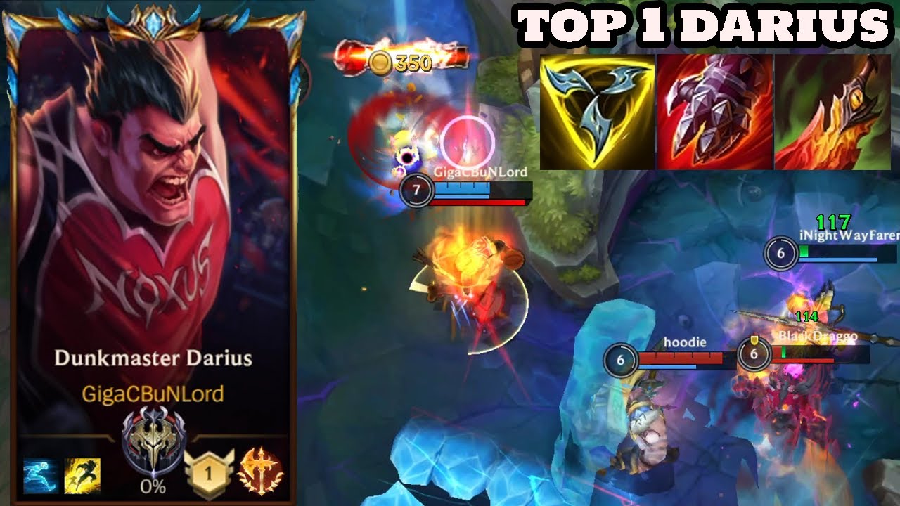 Wild Rift Top 1 Darius Gameplay Dunkmaster Darius New Skin | Rank ...
