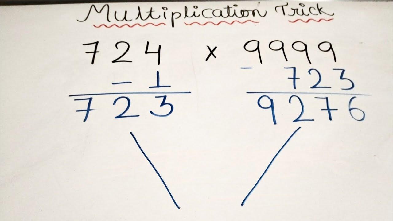 Multiplication Easy & Shortcut Trick | Multiply by 999... in any long digits number | Solution4u ...