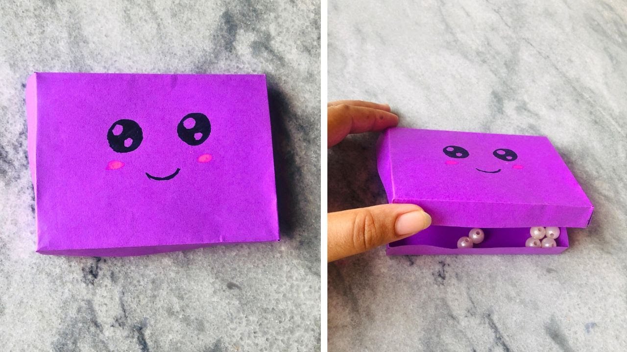 Let's make a paper box with only one paper sheet #diy - YouTube