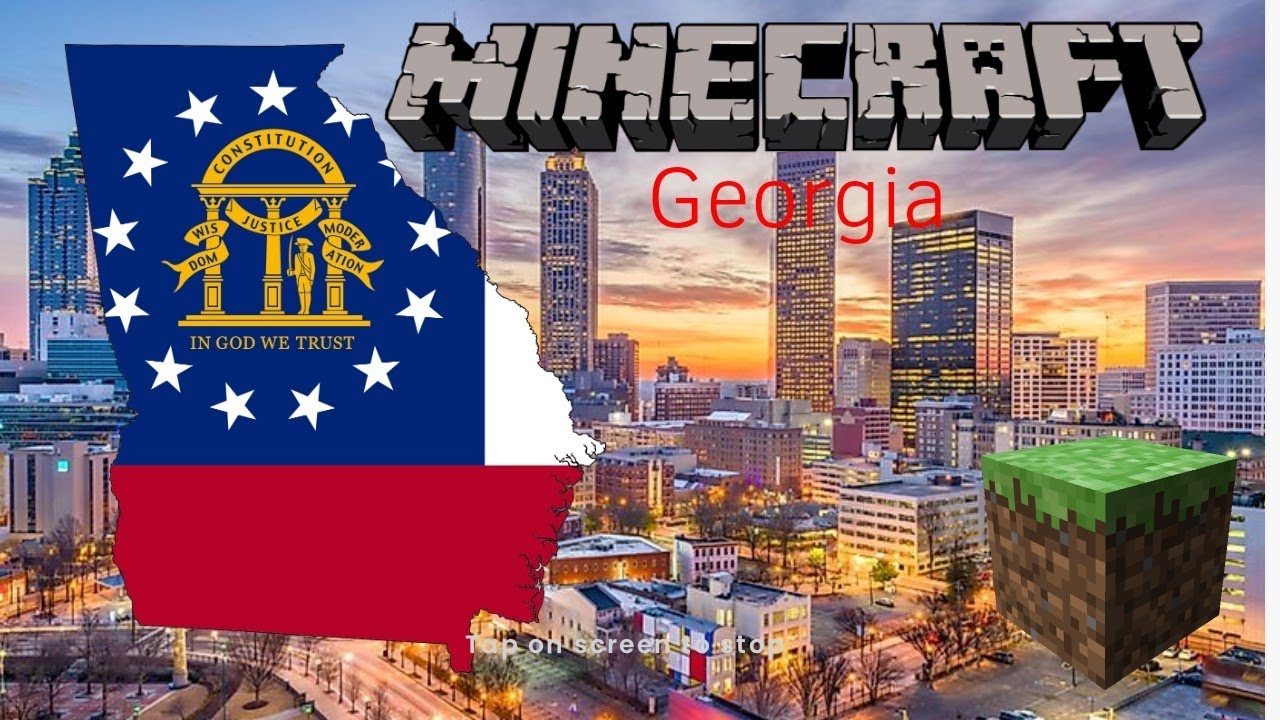 Minecraft: America Georgia state map flag build 5/50 - YouTube