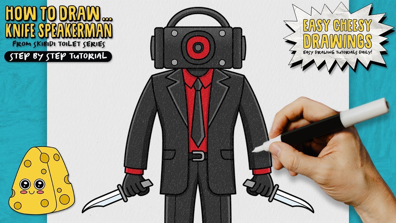 How to Draw KNIFE SPEAKERMAN 🔪🔊👨 (Skibidi Toilet Series) | Easy Step-By ...