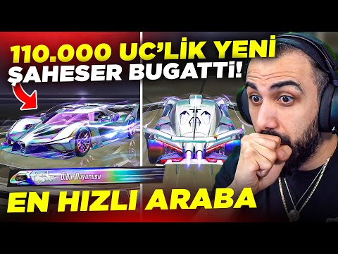 110.000 UC YENİ ŞAHESER BUGATTİ GELDİ!! 😱 OYUNUN EN HIZLI ARABASINI ALDIK! | PUBG MOBILE
