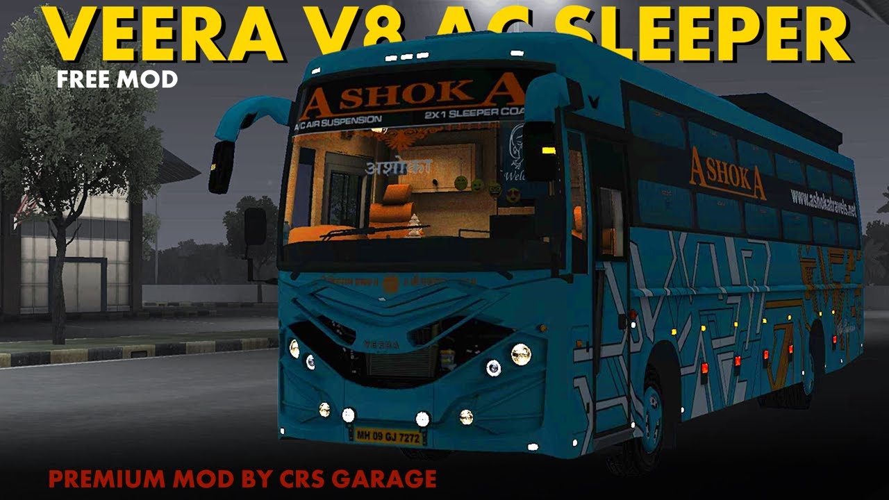 Released: First ever Veera v8 AC Sleeper with Washroom for BUSSID. No ...