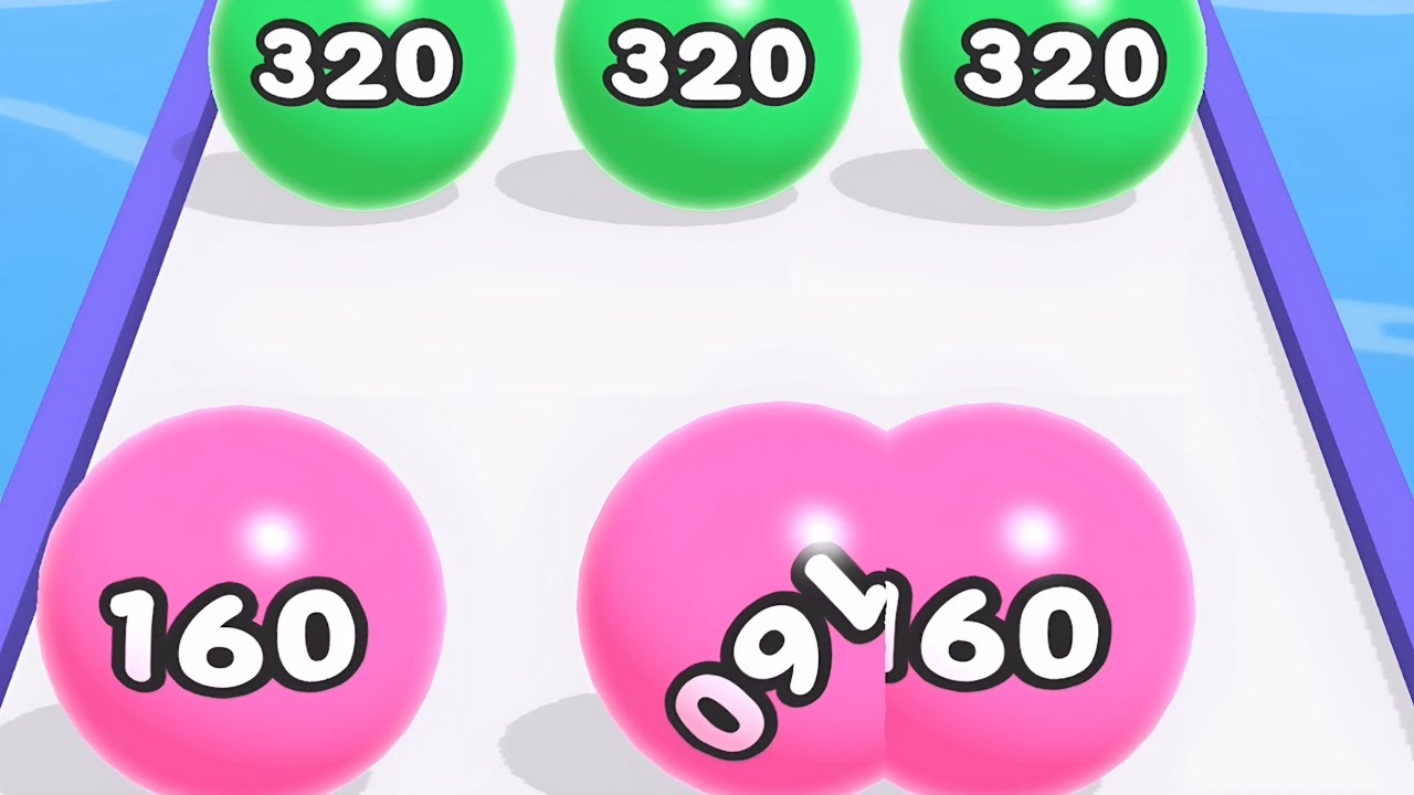 Ball Run 2048 Merge Race Run 3D ! All Levels Gameplay (4-10) android ...