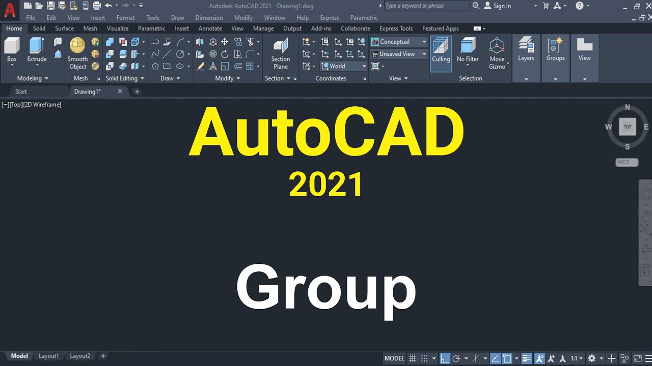 How to use Group Command in AutoCAD | Shadin Creative Design - YouTube