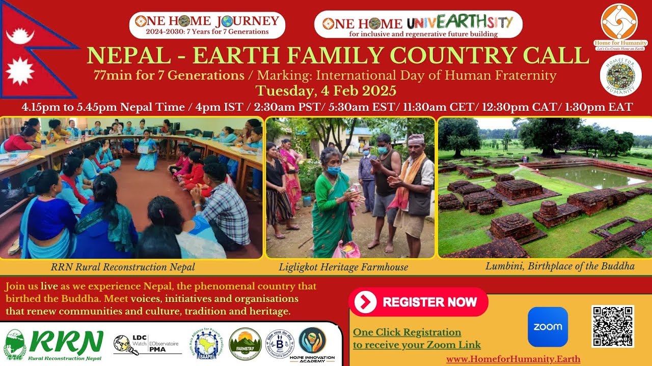 Earth Family Country Call NEPAL - Live from the One Home Journey - YouTube