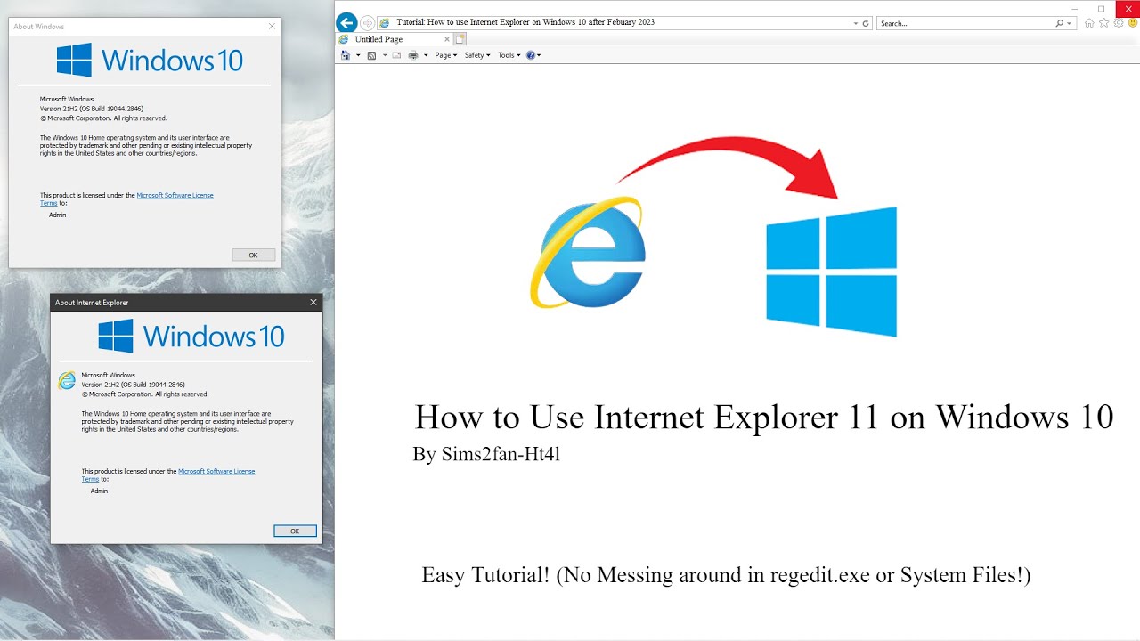 Tutorial: How to use Internet Explorer on Windows 10 (After February ...