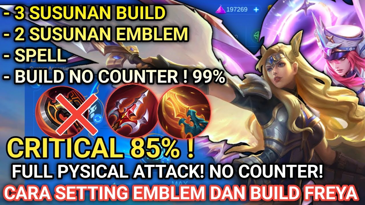 BUILD NO COUNTER ! SET BUILD FREYA TERSAKIT 2024 | EMBLEM DAN BUILD ...