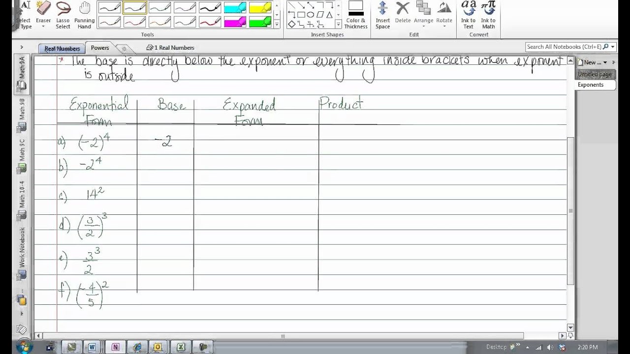 Exponents to Describe Numbers - YouTube