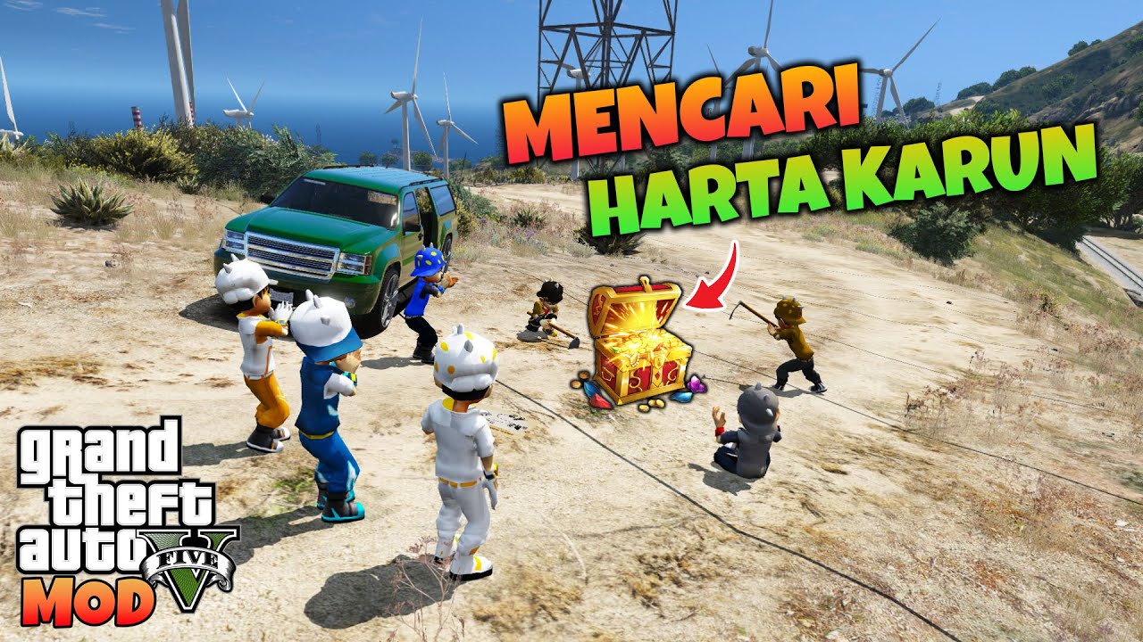 BOBOIBOY KUASA 7 BERPETUALANG MENCARI HARTA KARUN - GTA 5 MOD BOBOIBOY ...
