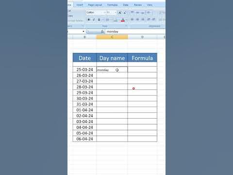 Excel: How to Show the Day of the Week for a Date Weekday Function ...