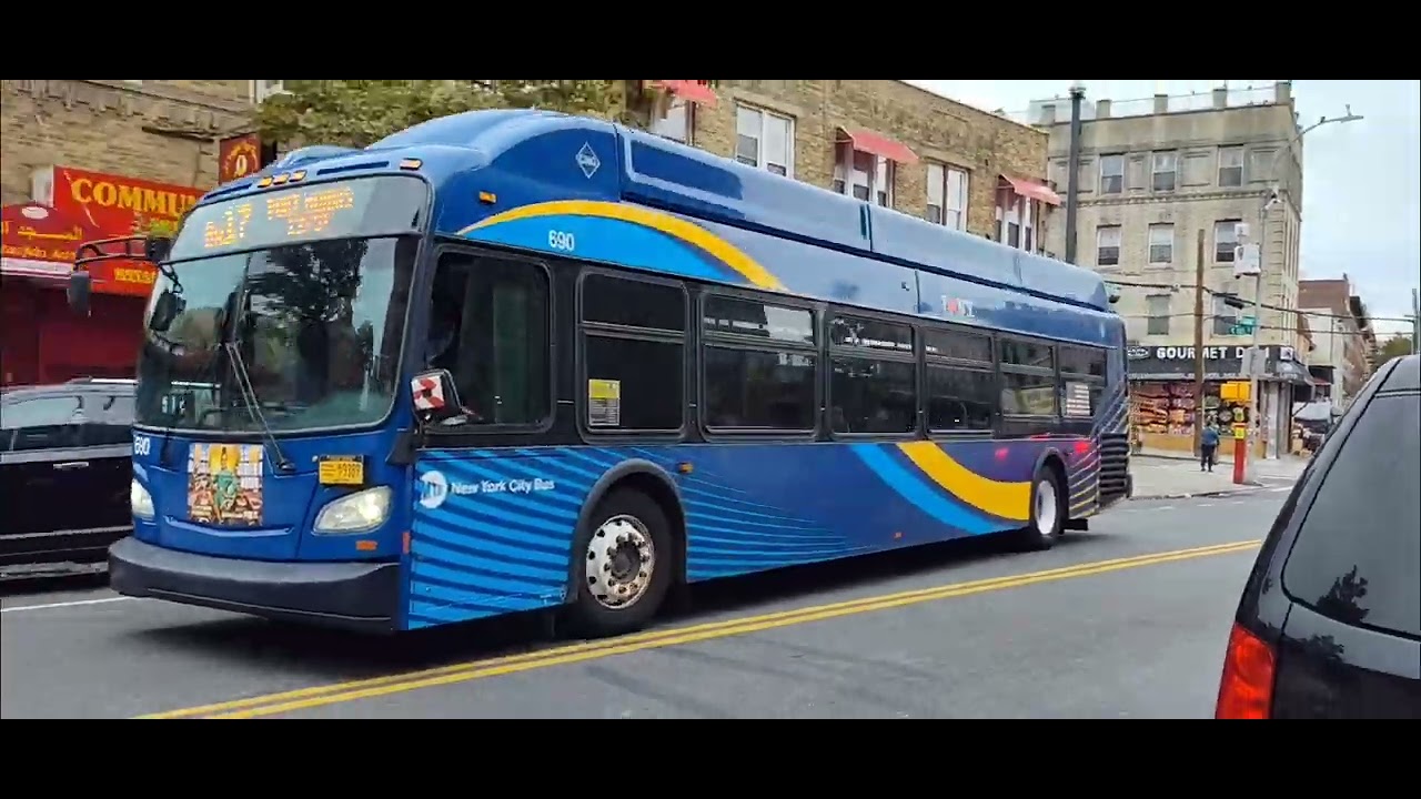 MTA LED Lights NYC Bus New Flyer C40LF XN40 Bx17 Crotona Avenue Bronx ...