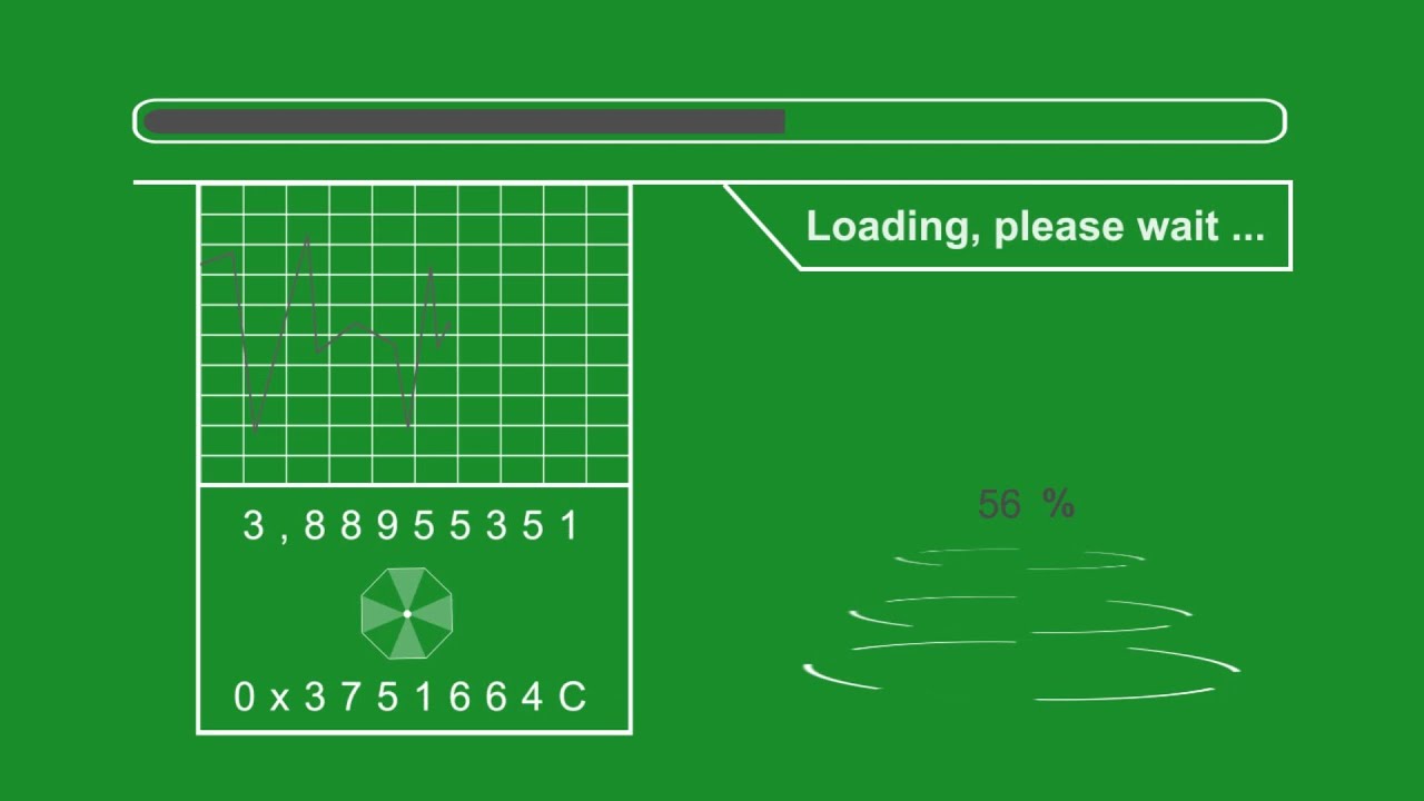 loading bar HUD green screen - YouTube