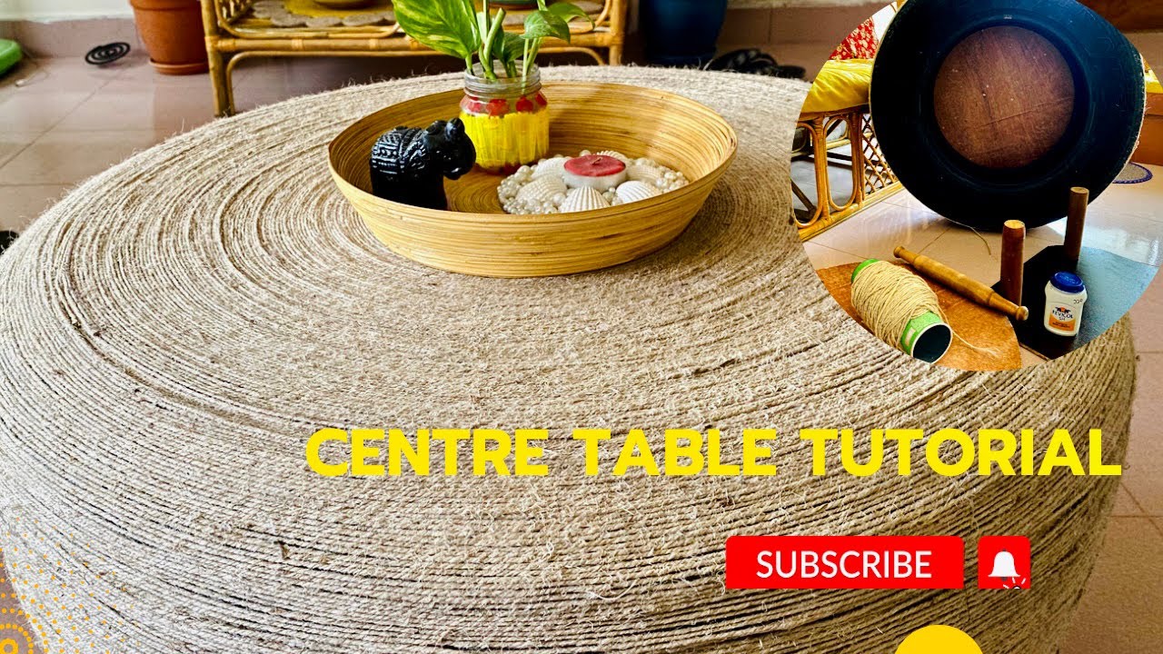 How to make Centre Table with Rope\ easy centre table tutorial # ...