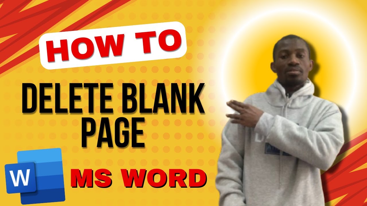 How to delete blank page | Ms word - Emma's journey - YouTube