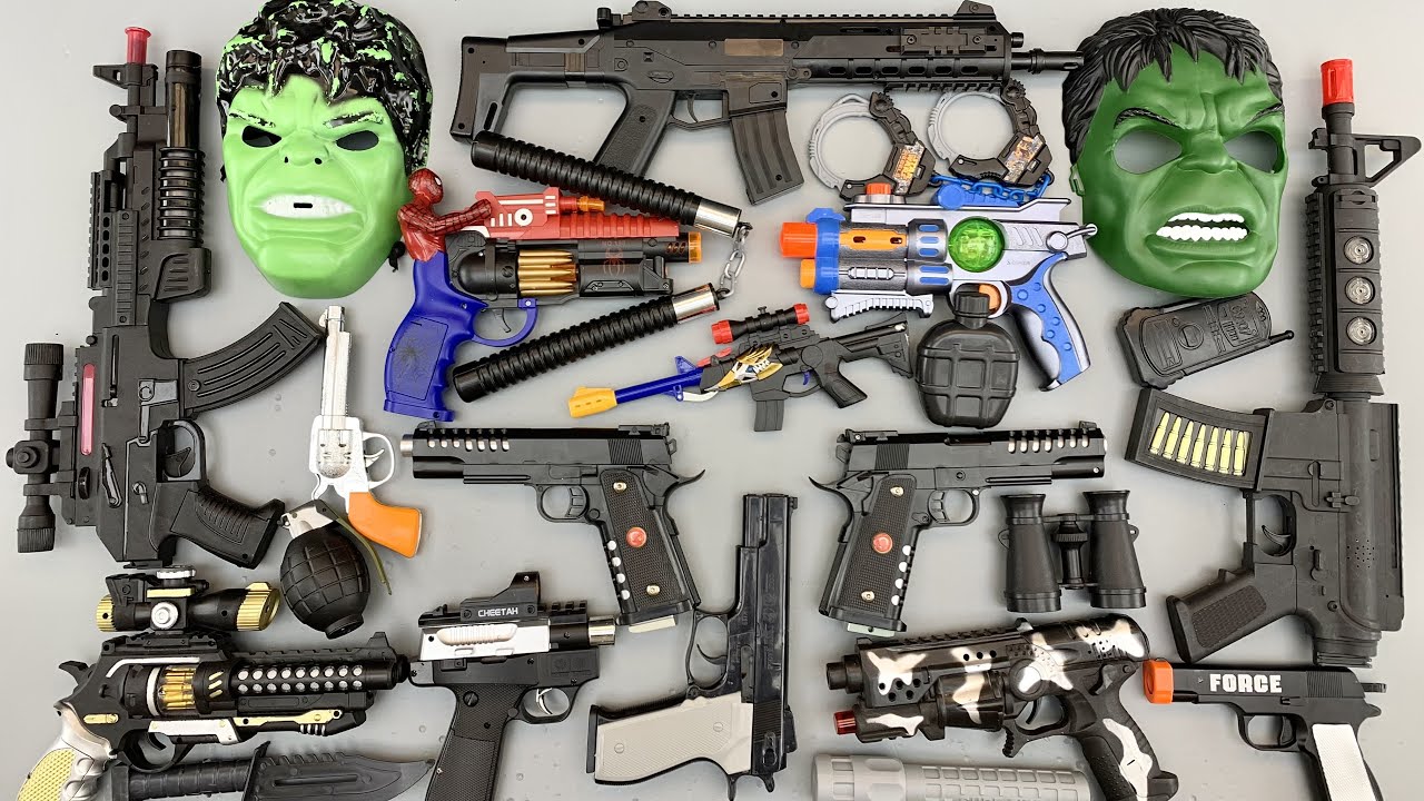 Hulk Masks, Realistic Toy Guns, M-32, Nunchucks, Bead Throwing Guns And ...