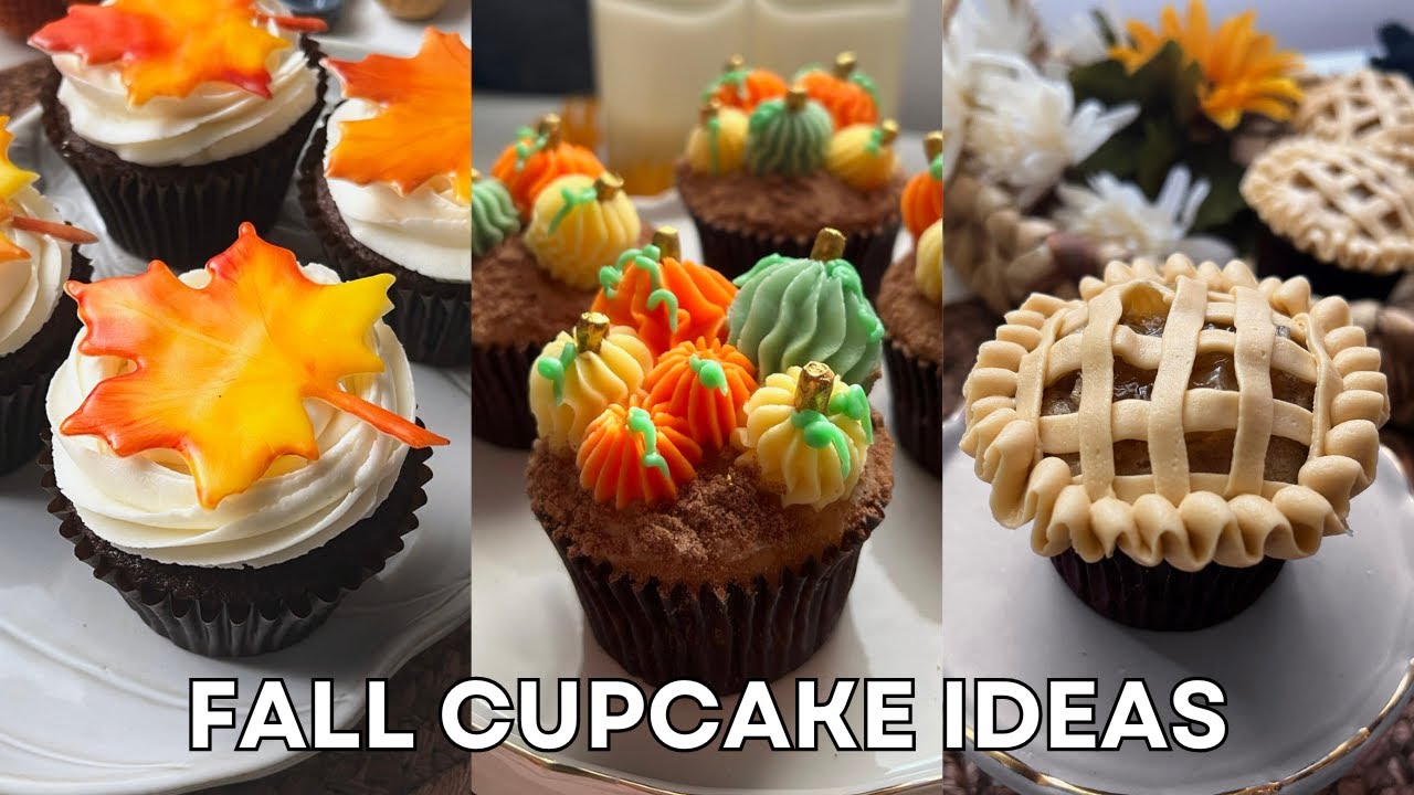 5 Cozy Fall Cupcake Decorating Ideas | Autumn Lookbook - YouTube