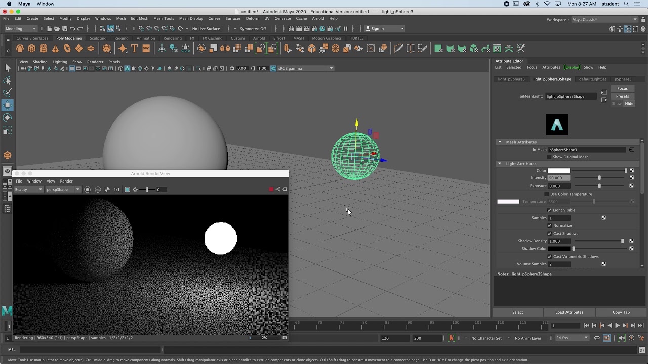 Mesh Lights in Maya - YouTube