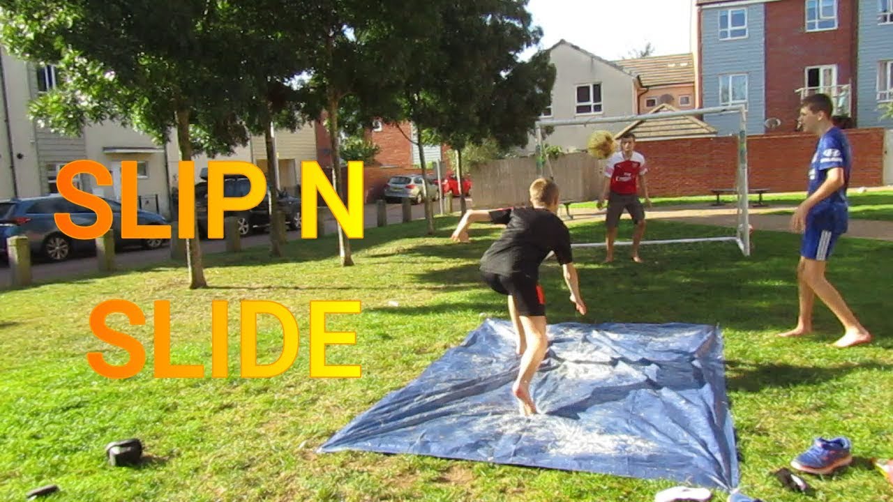 I SCORED THE BEST GOAL IN A SLIP 'N' SLIDE VIDEO!!! - YouTube