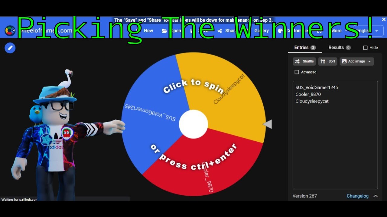 Picking Winners For The Giveaway - YouTube