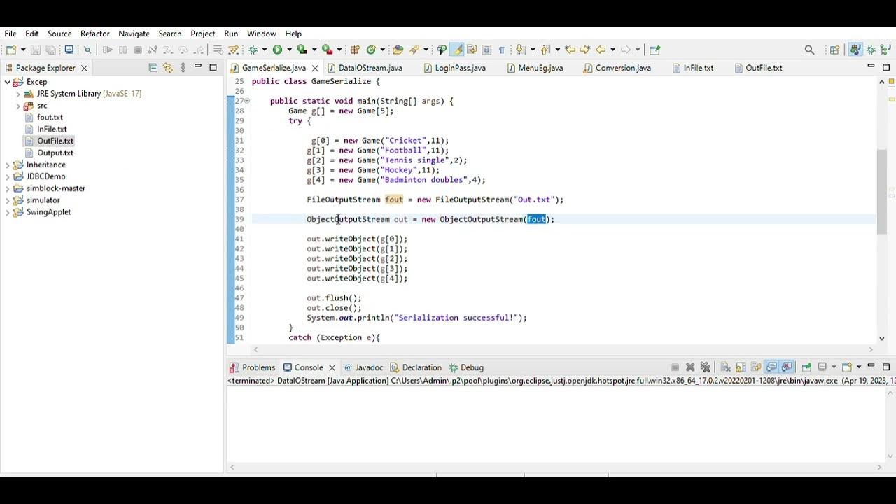 Object Serialization in Java - YouTube