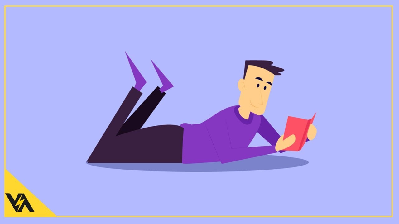 After Effects Character Book Reading Animation Tutorial - YouTube