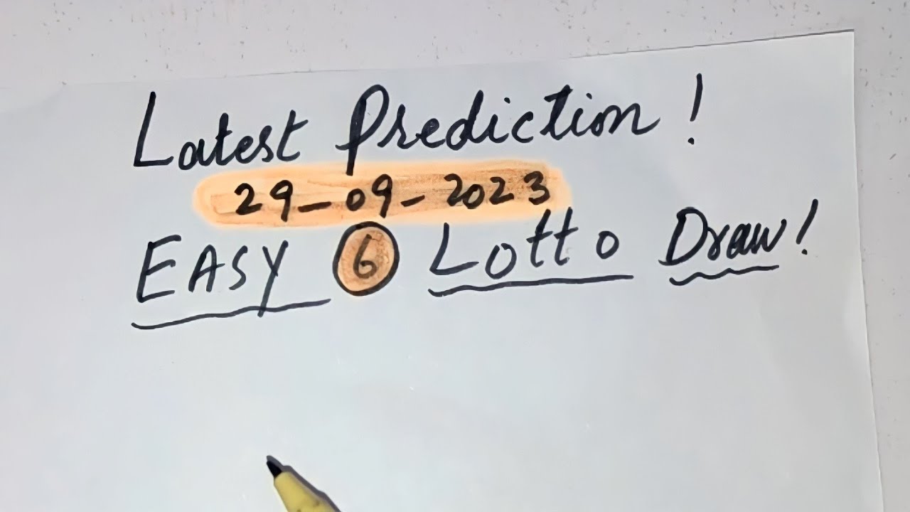 Easy 6 Lotto Draw Prediction Latest 29/9/2023 ! - YouTube