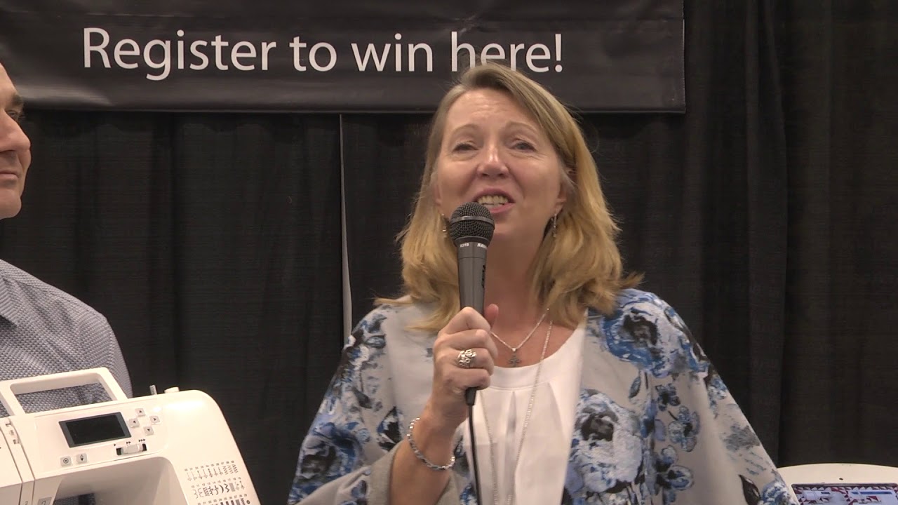 Leona Foster Wins Janome Sewing Machine at AQS QuiltWeek - YouTube