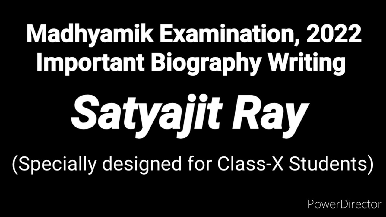 Satyajit Ray | Biography Writing | Paragraph Writing - YouTube