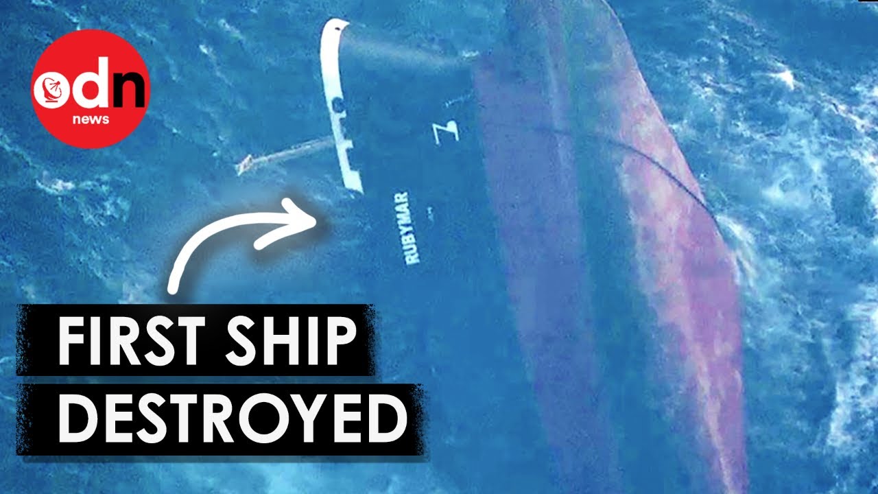 UK Cargo Ship Rubymar SUNK By Houthi Rebels in Red Sea - YouTube
