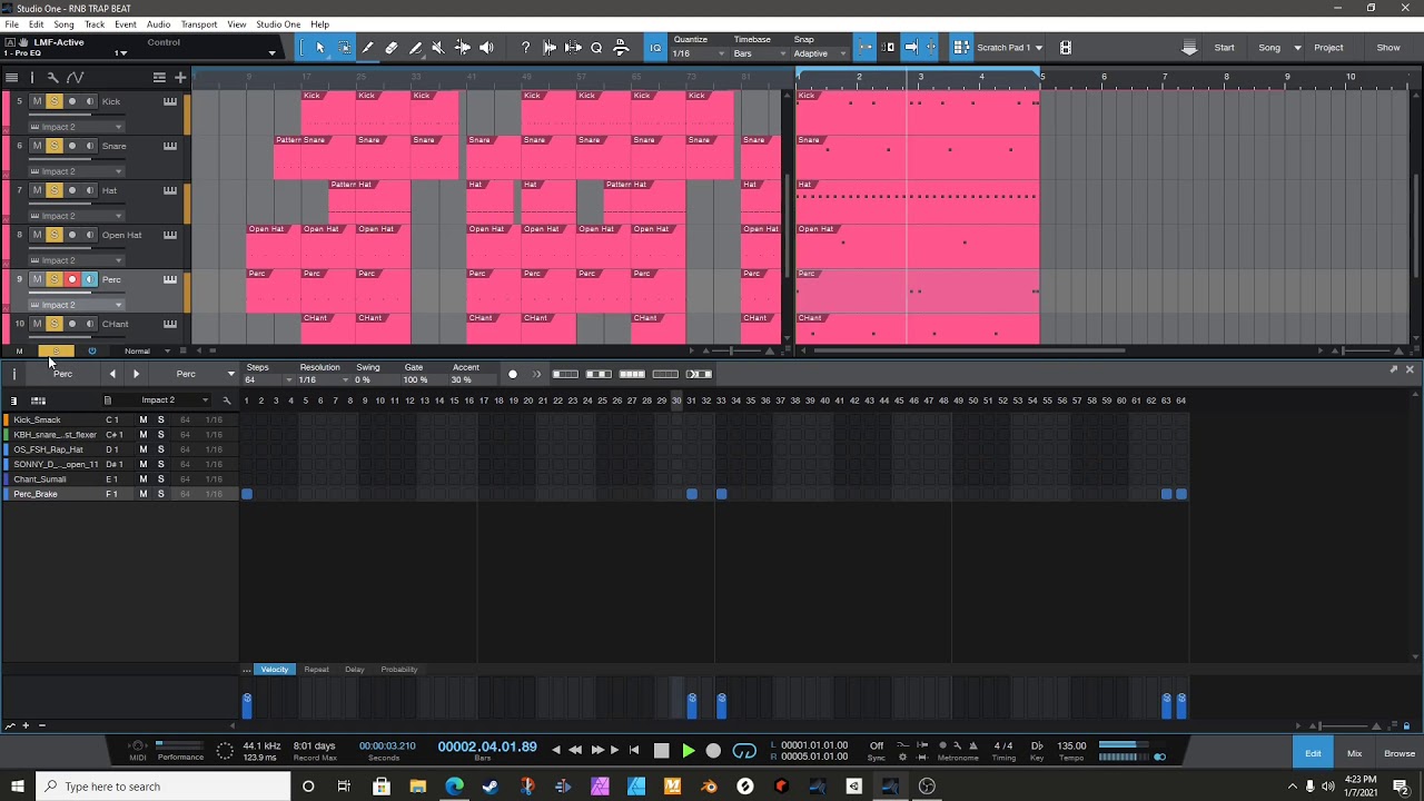 Making a Rnb Trap Type Beat in Studio One | Presonus Studio one 5 - YouTube