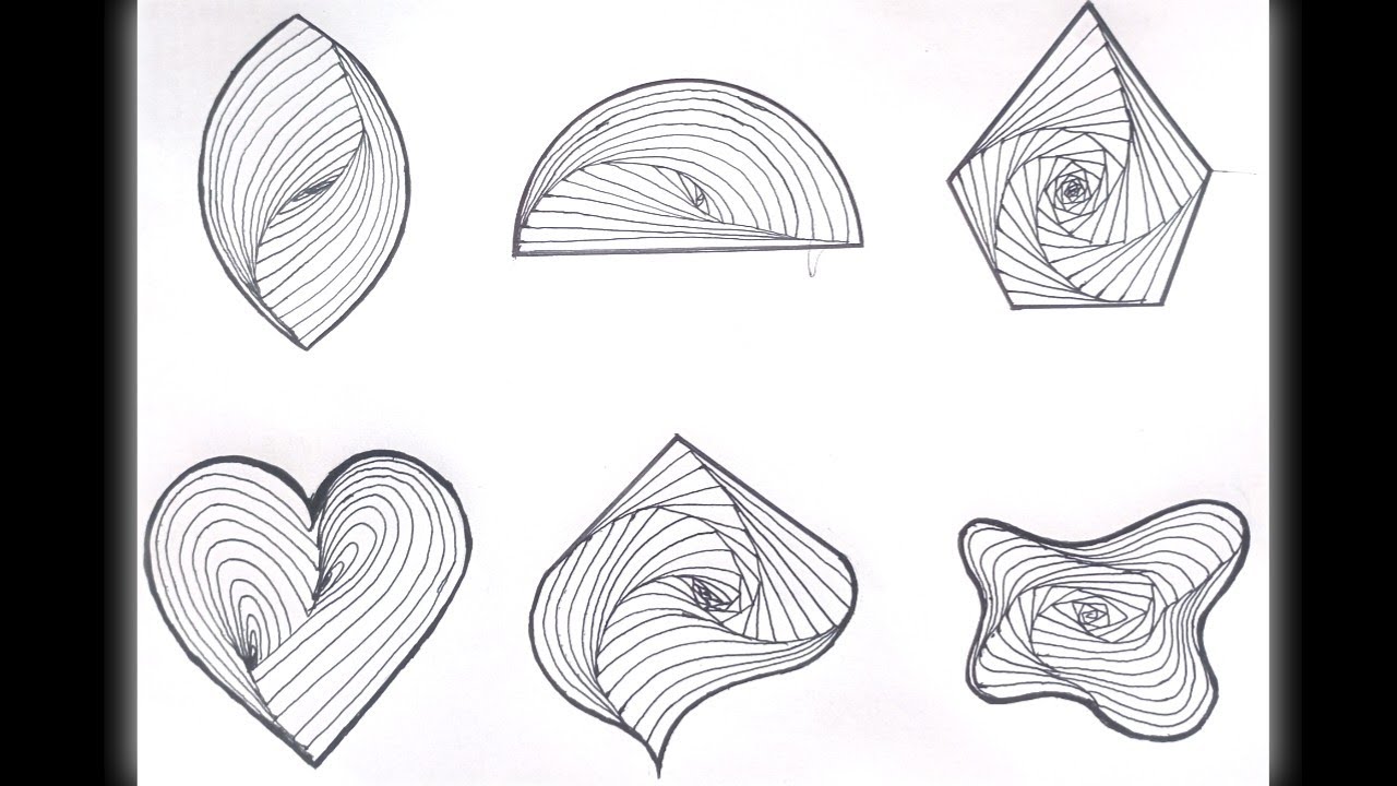 How to draw Zentangle Paradox Pattern in a different Shapes / Zentangle ...
