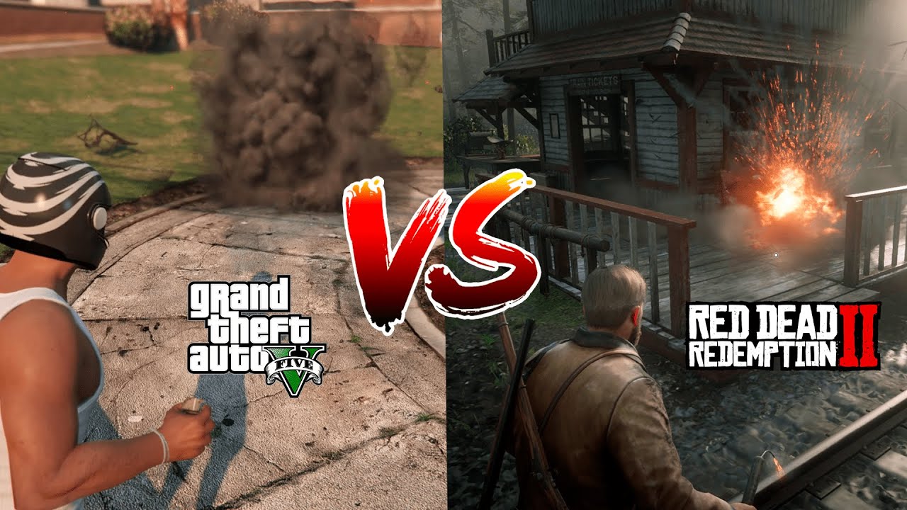 GTA V VS RDR2 COMPARACION GRAFICA - YouTube