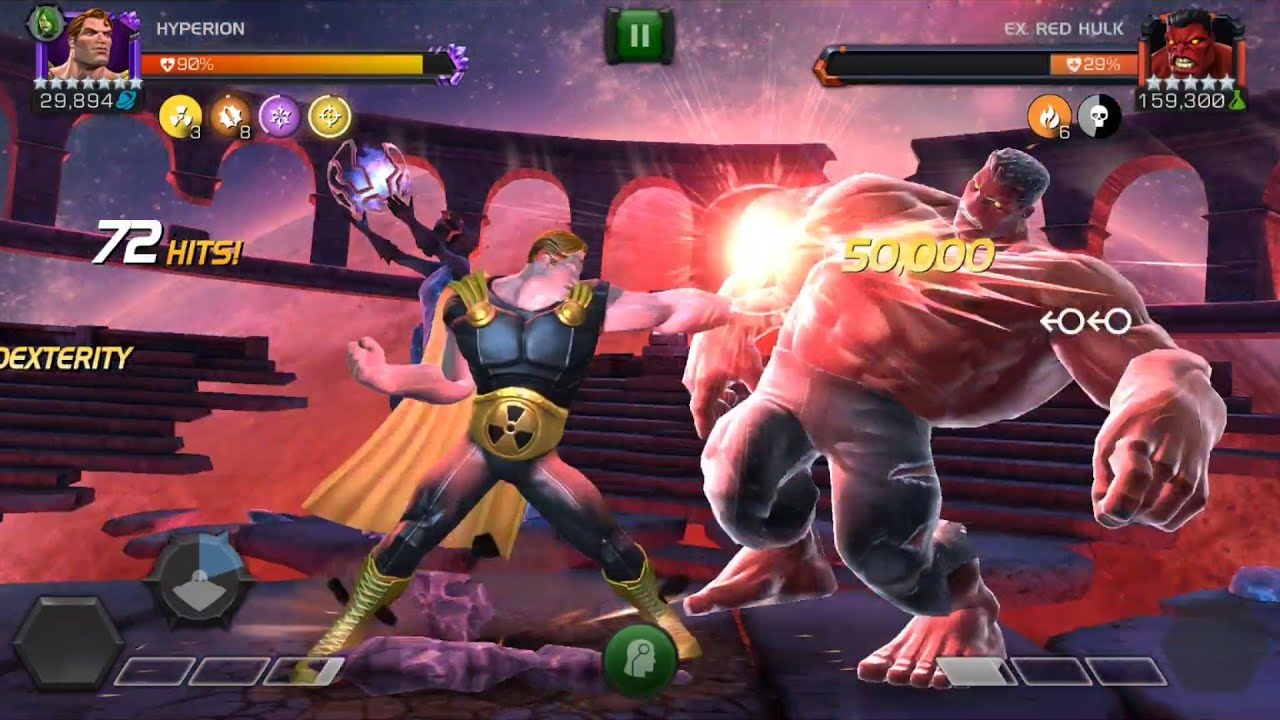 7* Rank 2 Hyperion Vs Red Hulk LOL Solo Mcoc Asad721 - YouTube